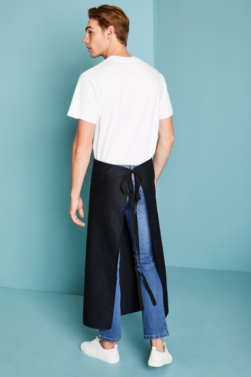 Long Apron With Pocket,